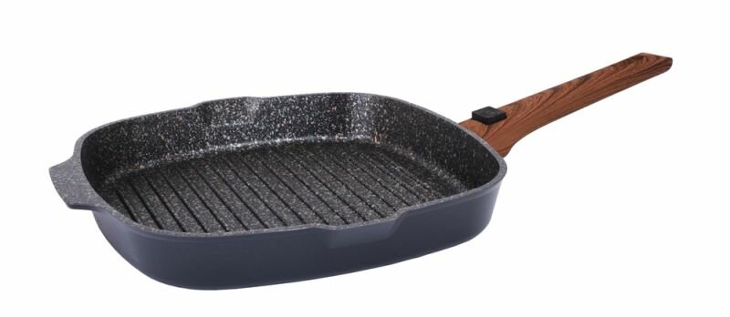 Сковорода-гриль квадратная 280х280мм со съемной ручкой, АП линия "Granit ultra" (Original) сгкго281а