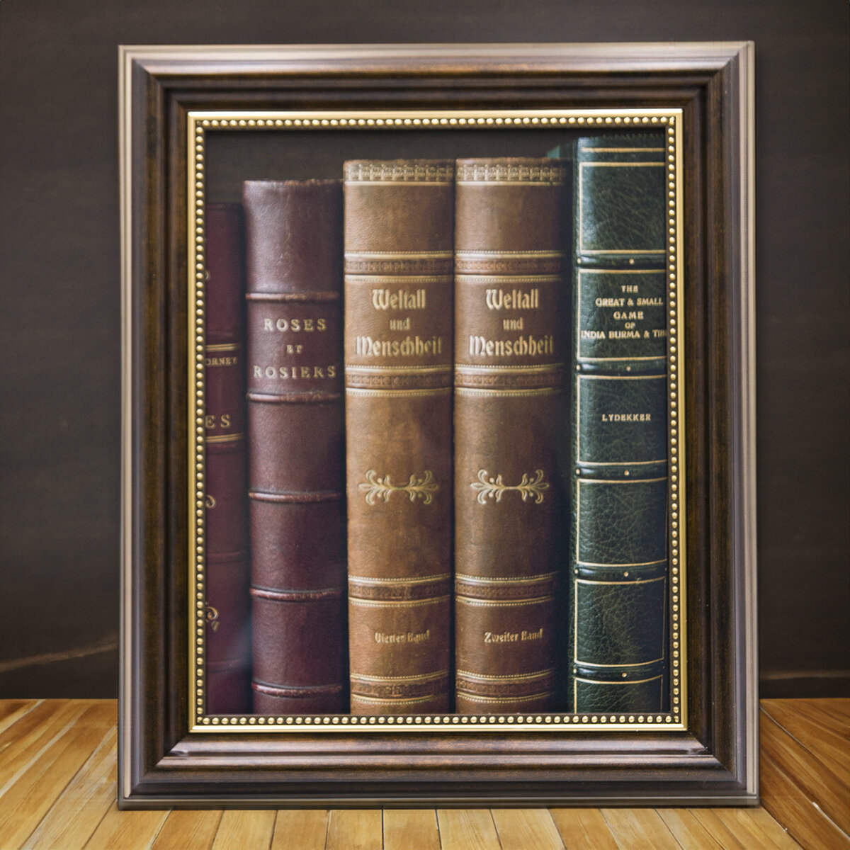 Фоторамка винтажная шоколад с золотом 10" (20х25см)