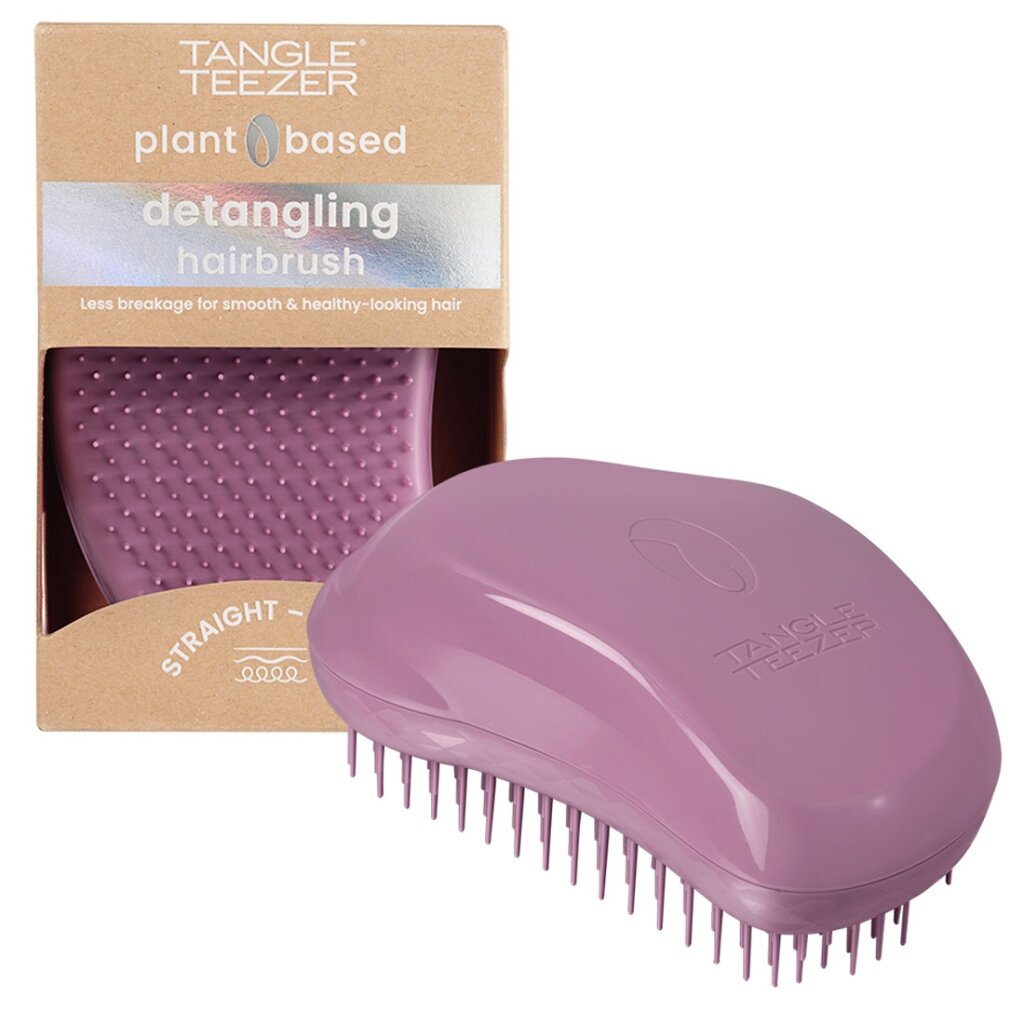 TANGLE TEEZER Расческа для прямых и волнистых волос Ориджинал Plant Brush Earthy Purple