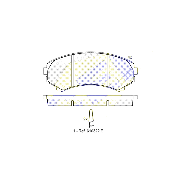 ICER 181374 (4605A041 / 4605A471 / MN116445) 181374 колодки дисковые передние\ Mazda (Мазда) mpv 2.6i / 3.0 / 2.5td 92-99,