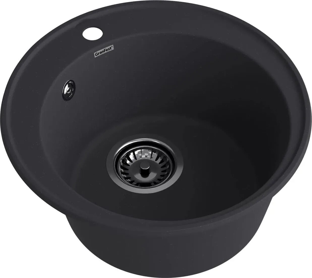Мойка для кухни GranFest Quarz 08 черный 50 см