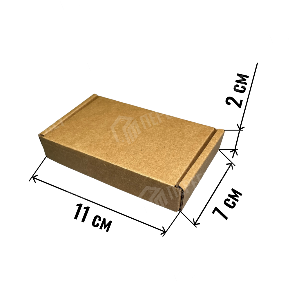 Самосборная картонная коробка "Переезд Маркет" №208 11х7х2 см, в комплекте 50 штук