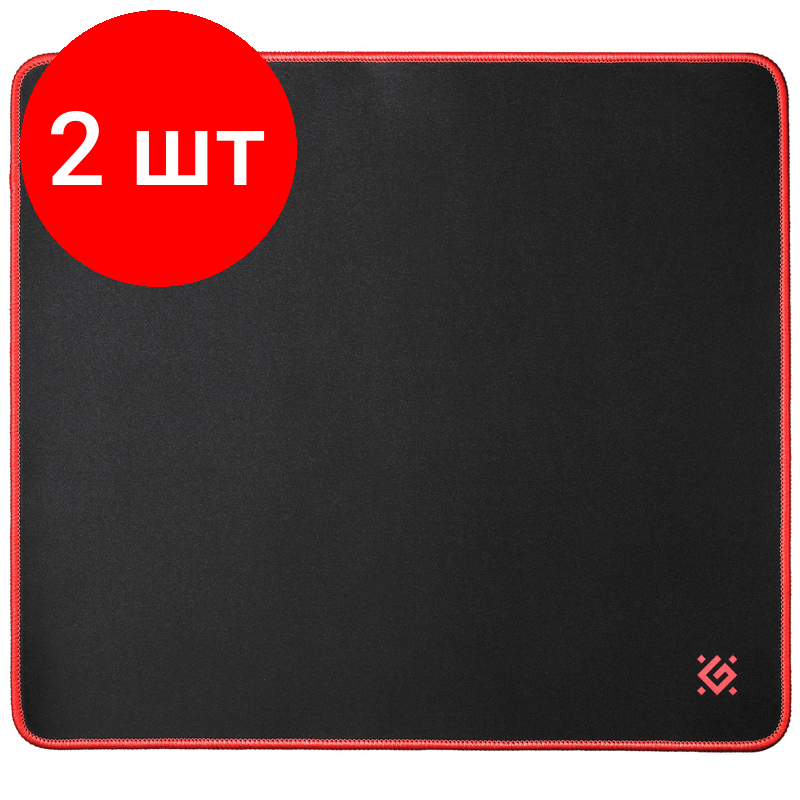 Комплект 2 шт, Коврик для мыши Defender Black XXL 400*355*3мм, ткань+резина