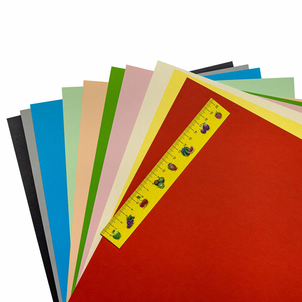 Картон цв. А3 10цв. 10л. немелов, тонированный, пл. 160гр/м2 "Добрые сердца"