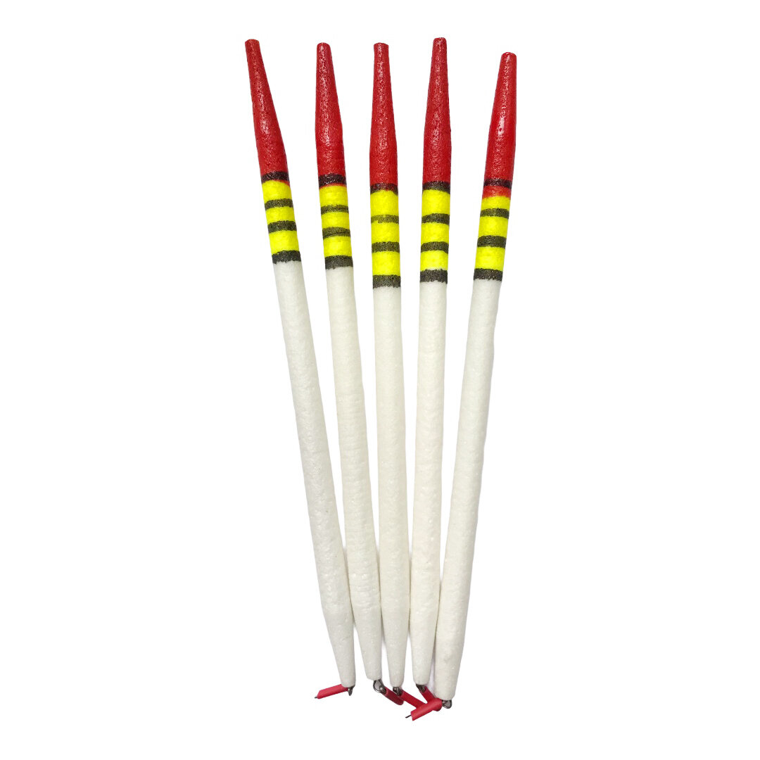 Поплавок пенопластовый MVF "челнок" 150 мм. Белый 5 шт в в упаковке