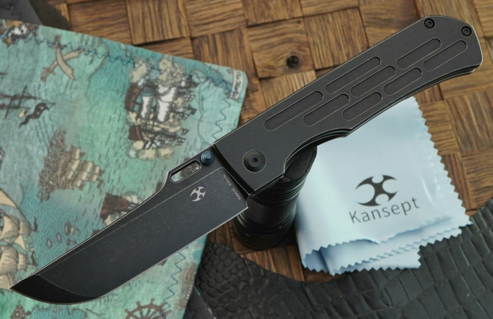 Складной нож Kansept Knives Reedus, сталь CPM S35VN, BC, рукоять черный титан