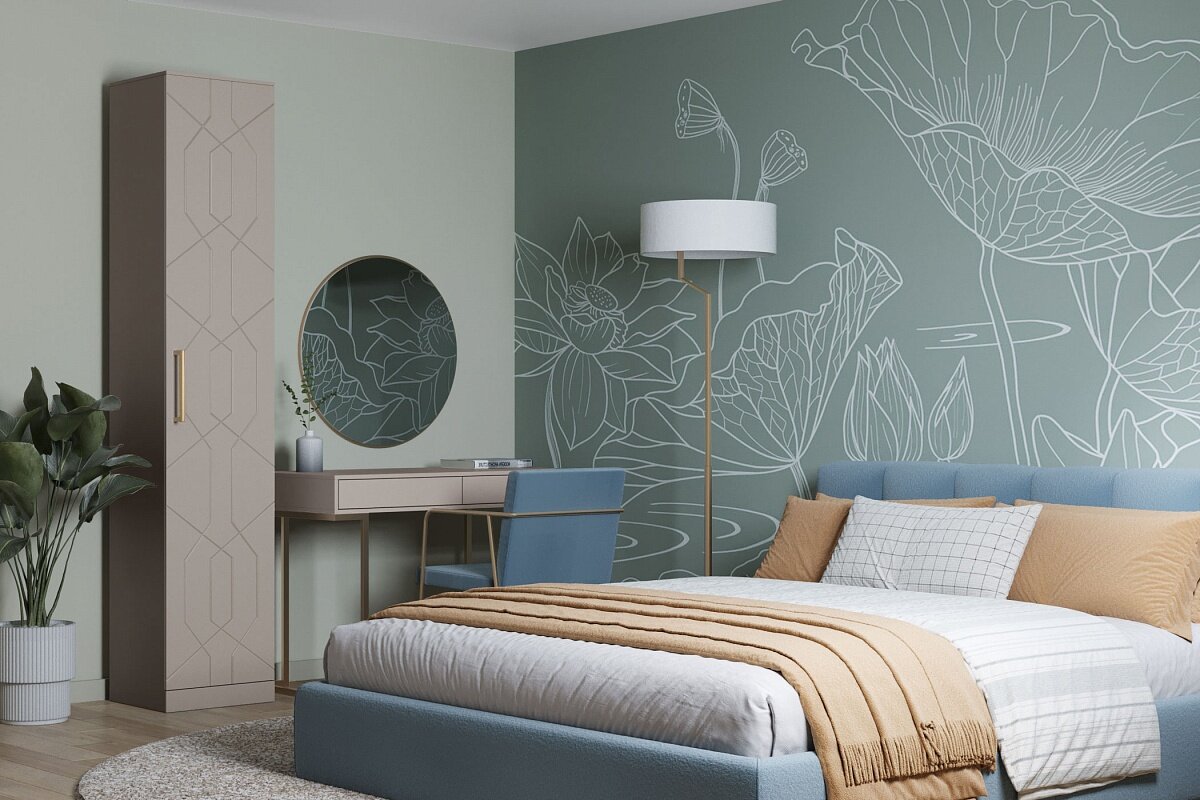 Шкаф распашной МебельЛэнд24 Дольче - 1 МДФ Кашемир 35x55x250 бежевый для одежды однодверный