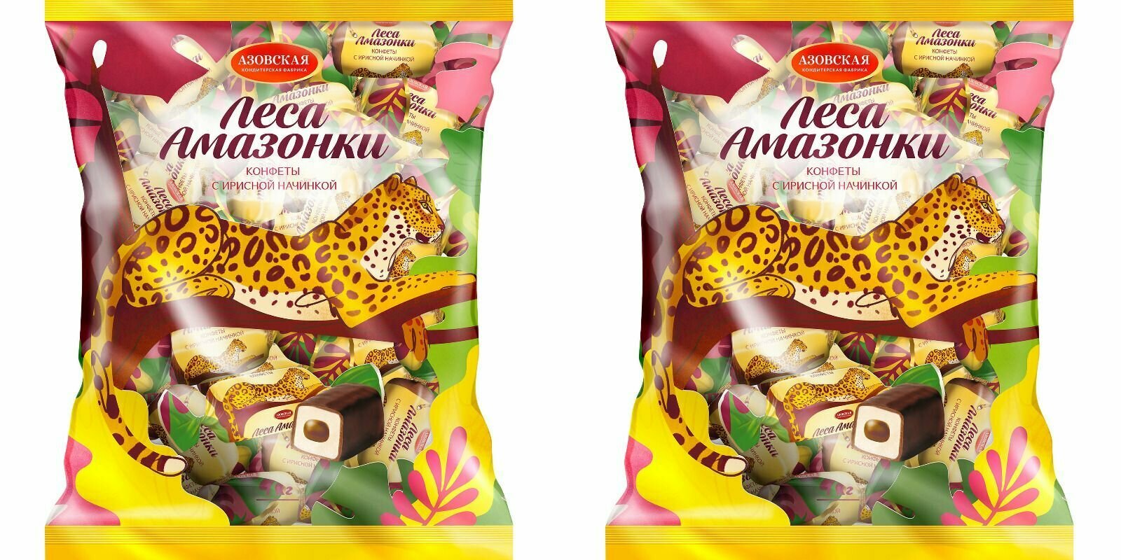 Азовская кондитерская фабрика конфеты Помадные "Леса Амазонки",250 гр, 2уп.