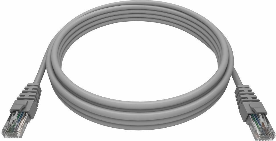 Патч-корд NTSS UTP RJ-45 вилка-вилка RJ-45, категория 6, длина 0.5 м, серый