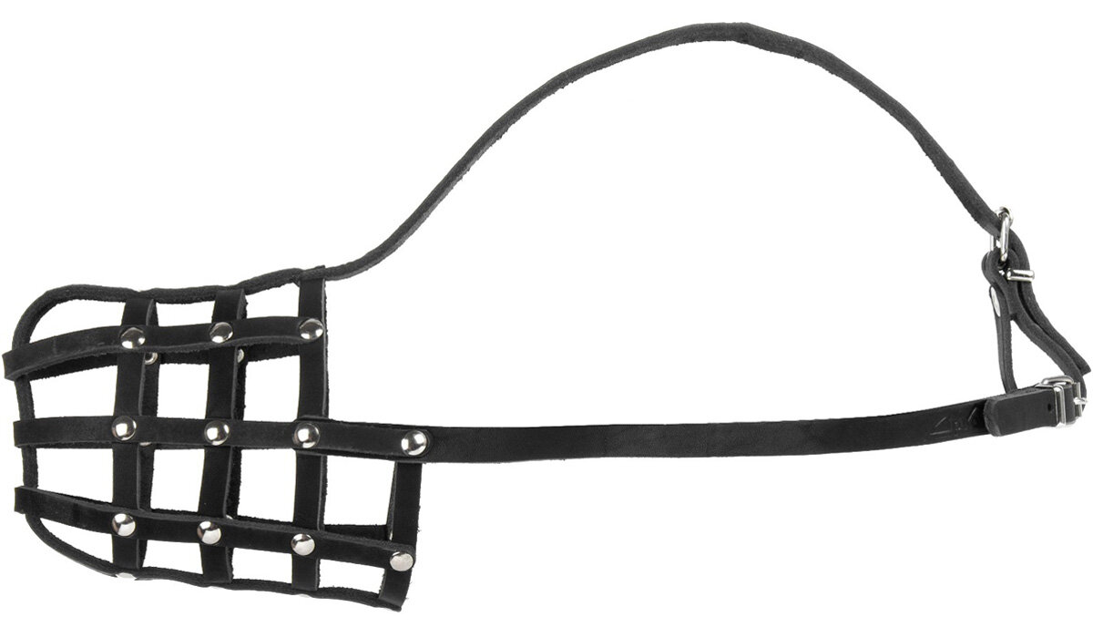 Намордник для собак кожаный черный 26 х 10,5 см Аркон н26ч NEW 1 шт