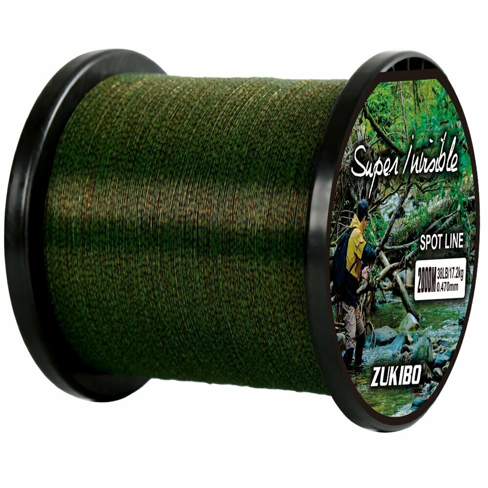 ZUKIBO Леска камуфляжная Green 500m 0.20mm