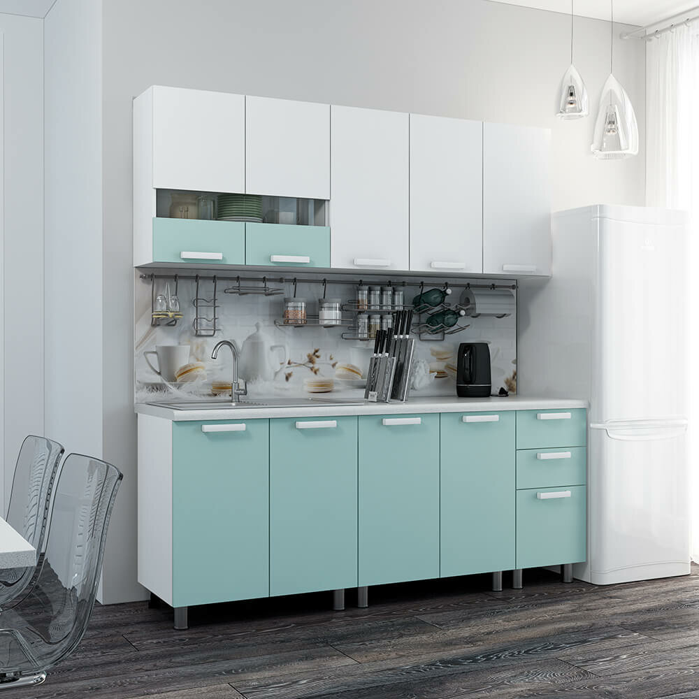 Кухня 2,0м "Тифани" кенди/белый