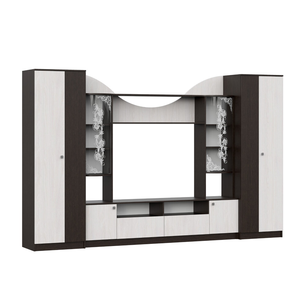 Стенка в гостиную Арника МГС 8 Венге; Ясень Анкор светлый Размеры: Высота 2000мм Глубина 460мм Ширина 3200мм