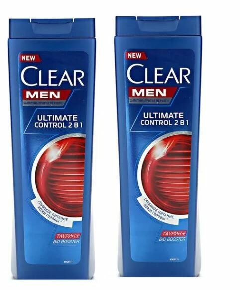 Clear Шампунь 2 в 1 Men Ultimate Control, 400 мл - 2 шт