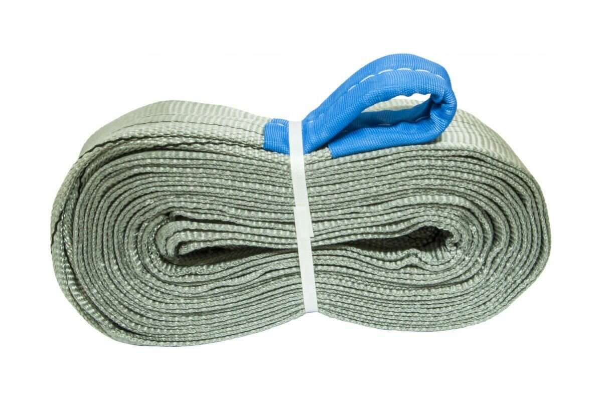 Буксировочный грузовой трос MEGAPOWER 42000 кг, 5 м, ширина 120 мм, петля-петля, в сумке M-78542