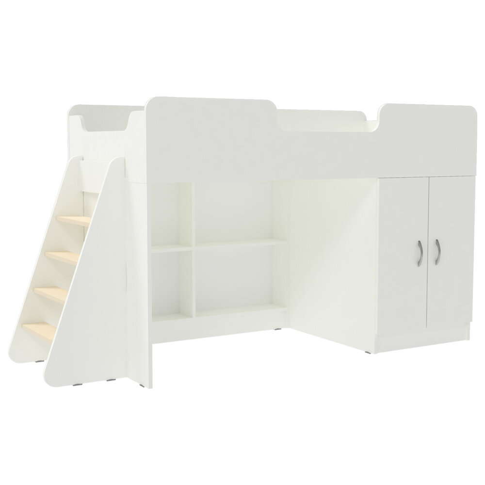 Кровать чердак Л-2.1 Белый Белый