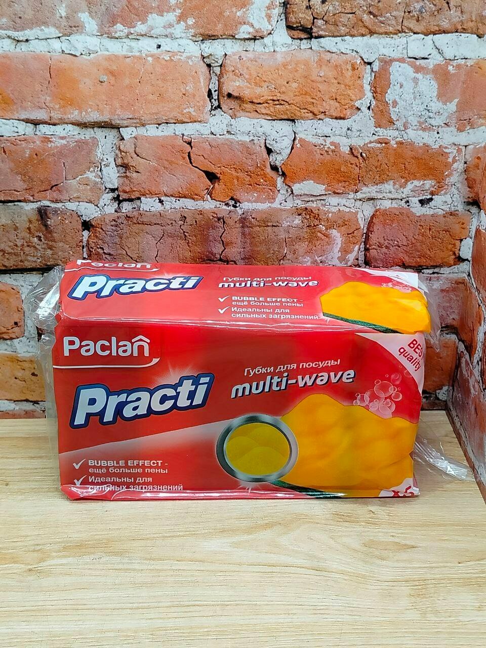 Paclan Practi Multi-Wave Губки для мытья посуды 5 шт