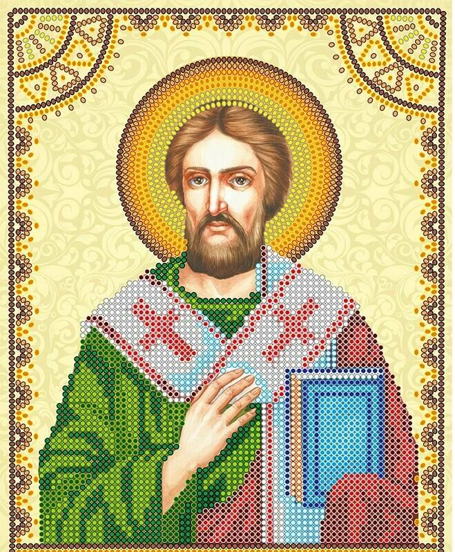 Схема для вышивания бисером Святой Тимофей 17x23 см