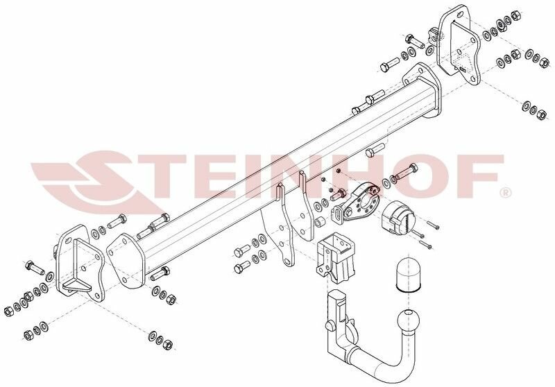 Фаркоп на Mercedes EQC N293, в т (паспорт и сертификат в комплекте)(без электрики) Steinhof. M-183