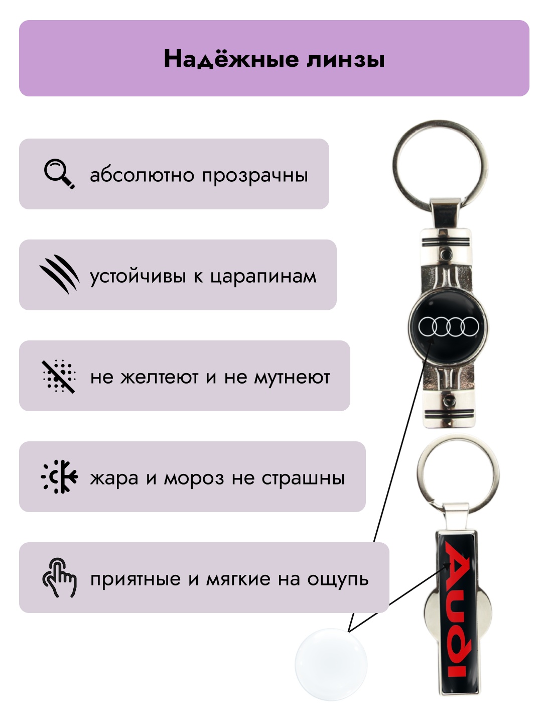 Брелок, черный — фото 1