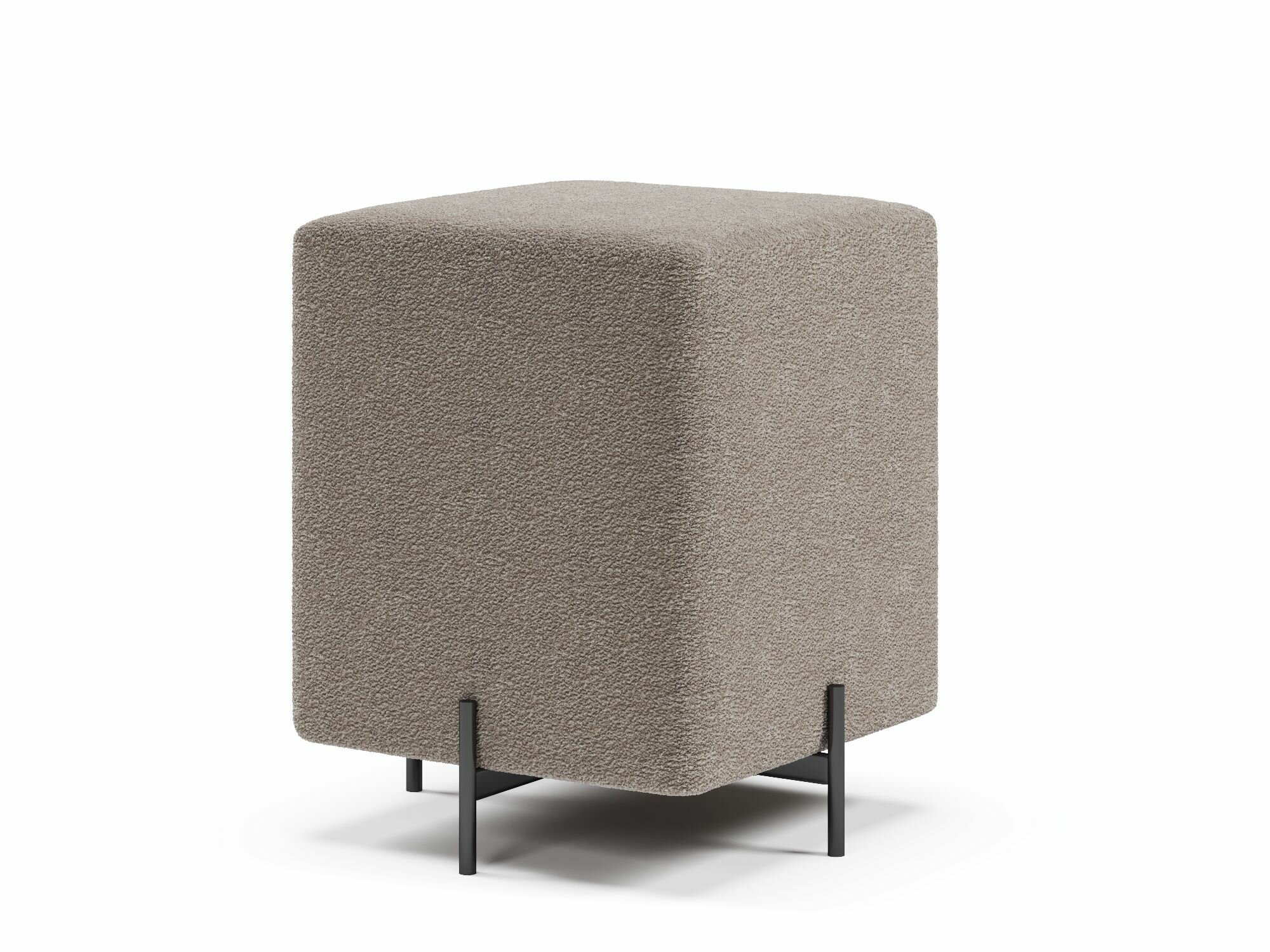 Пуф Novelti Gufo Cube Camby 20 (43х43х54см), букле, цвет мокко