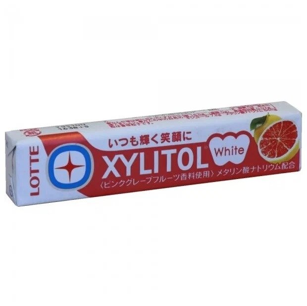Lotte Xylitol White Жевательная резинка розовый грейпфрут 21г