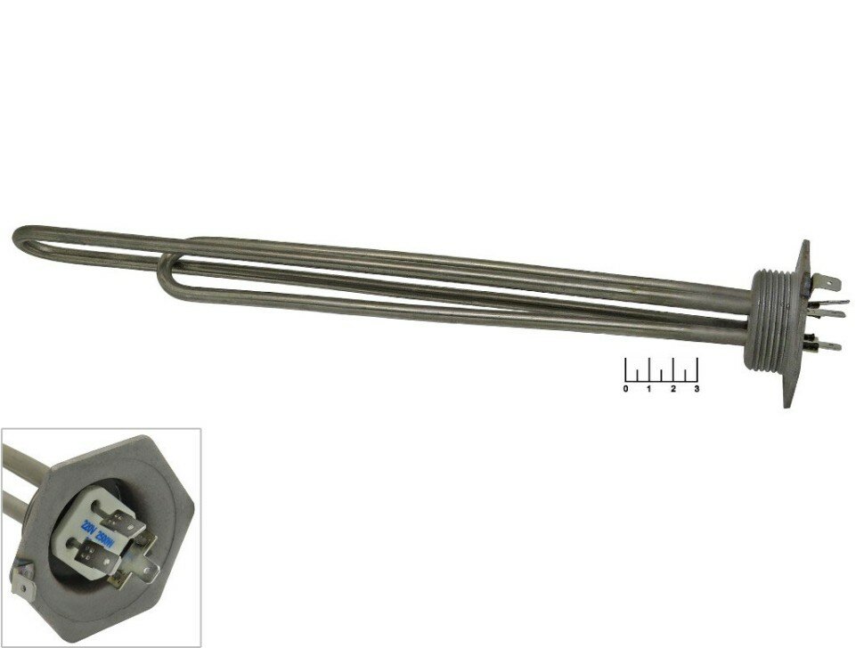 Тэн для масляного радиатора и чугунных батарей 2500W 335мм (P25M)