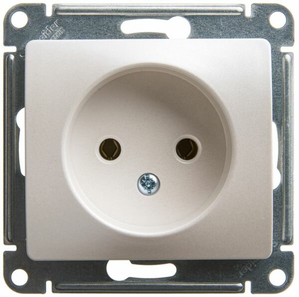 4 шт. Systeme Electric Glossa Перламутр, Розетка без заземления , 16А, GSL000641