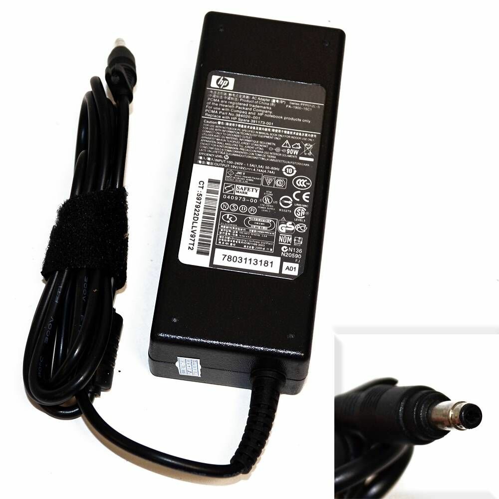 Блок питания для ноутбука HP 19V/4,74A (разъем 4,8*1,7 конус) (90W) (PPP04l-SA PA-1900-18H2) с сетевым кабелем
