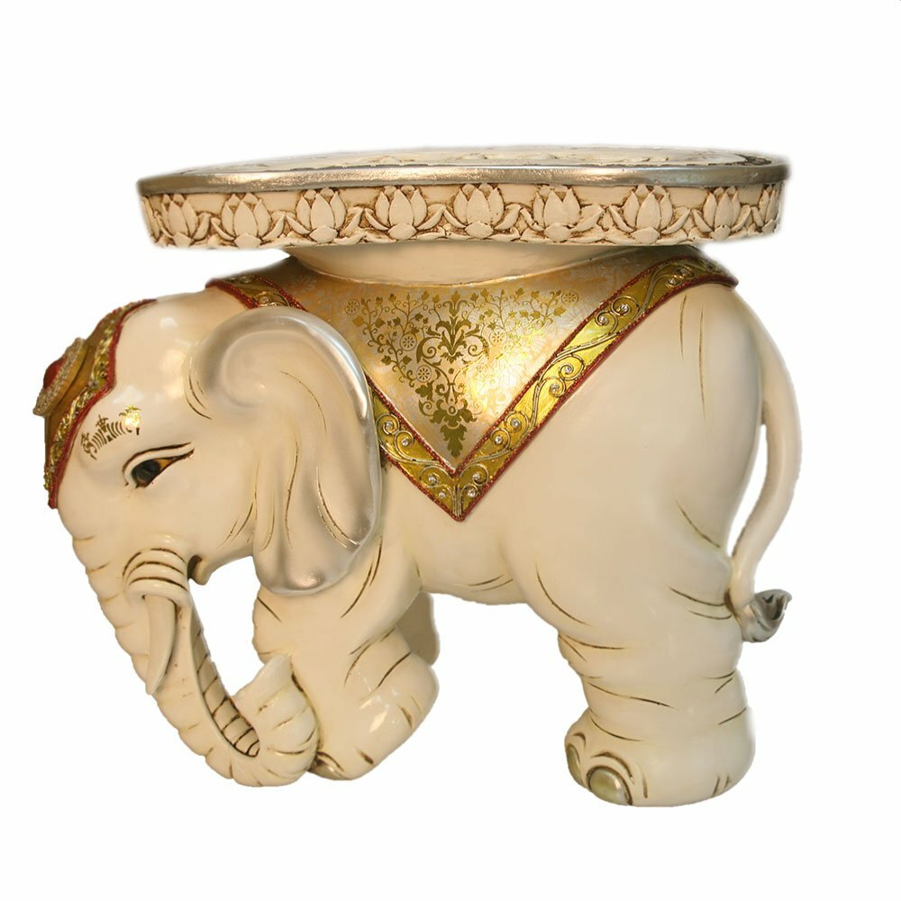 Фигурка Слон, цв. белый, 48*35*41см KSMR-713294/PP012