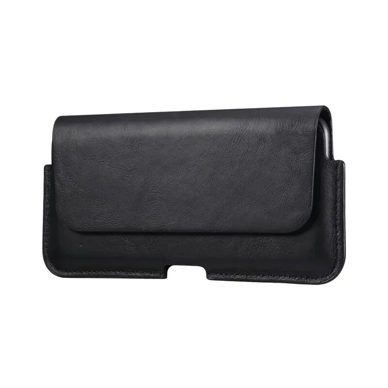 Кожаный чехол высокого качества, чехол для телефона, сумка на пояс для IPhone 15 14 13 12 Mini 11 Pro 7 8 Plus XR X для Samsung S24 S23 S22 для Huawei Черный, Черный, 5.5-6.5 inch