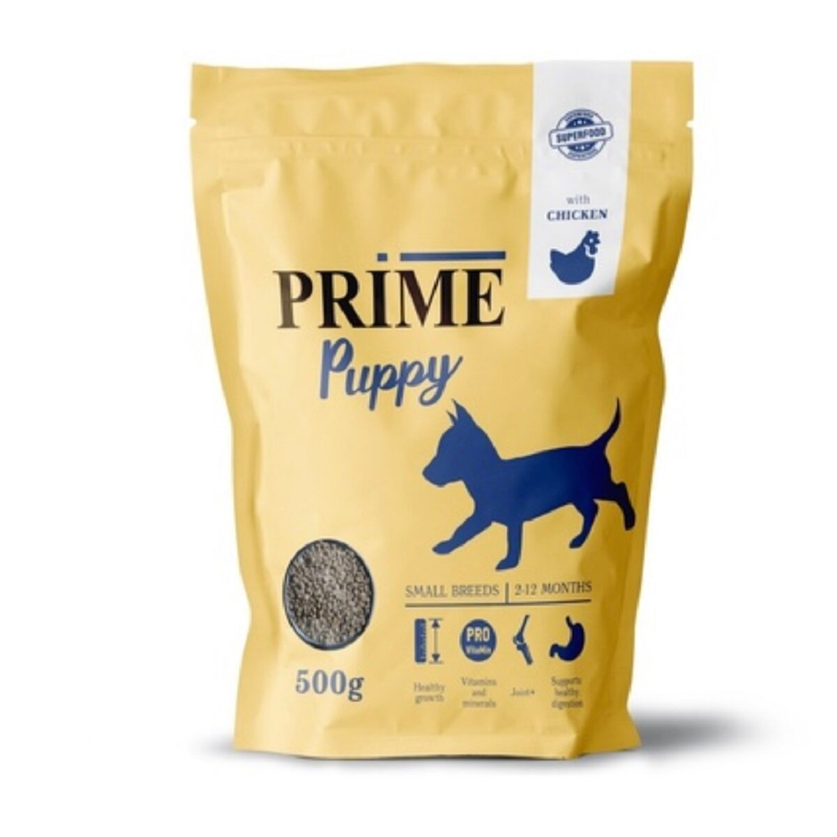 Сухой корм PRIME PUPPY SMALL для щенков мелких пород с курицей 500гр