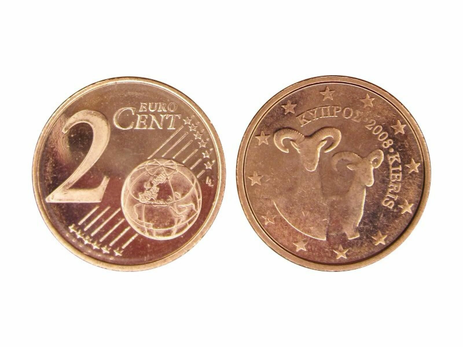 2 евроцента Кипра 2008 г.