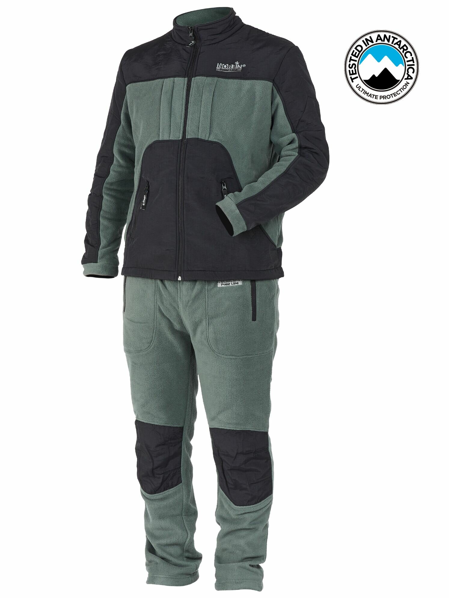Костюм флисовый Norfin POLAR LINE 2 GRAY 04 р. XL тактическая мужская камуфляжная одежда для охоты, рыбалки и туризма теплый спортивный ветрозащитный