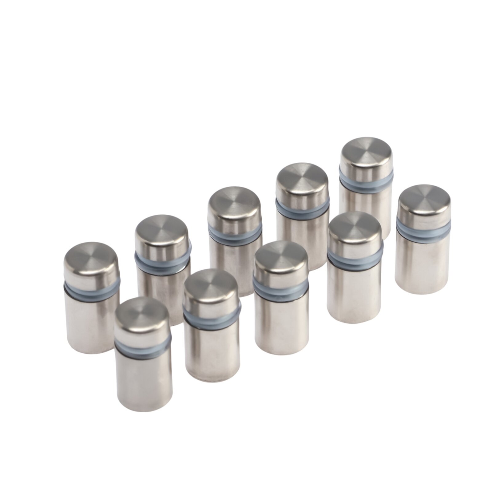 Дистанционный держатель для табличек, 12х20 мм, цвет матовый никель, набор 10 шт.