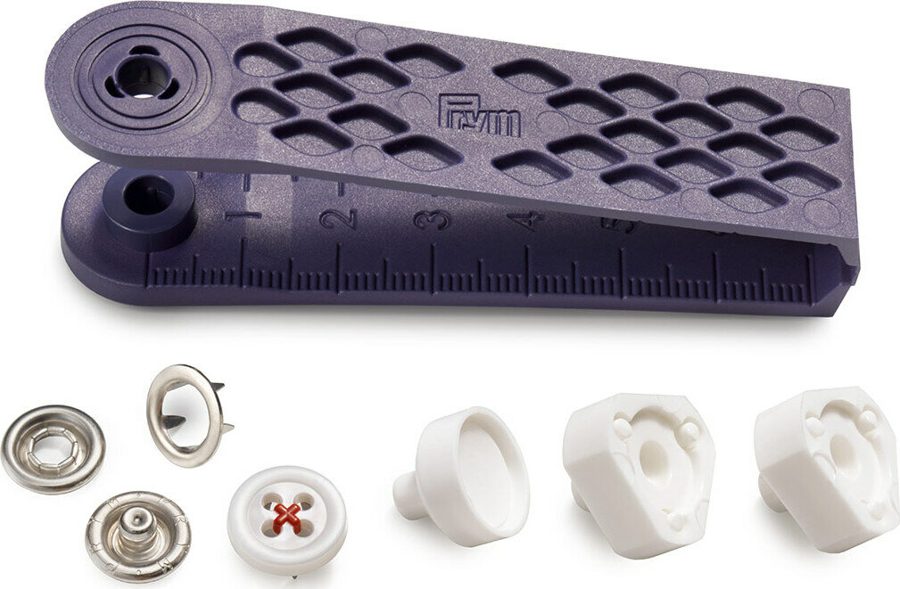 390612 Кнопки Джерси имитация стежка 12мм красный Prym