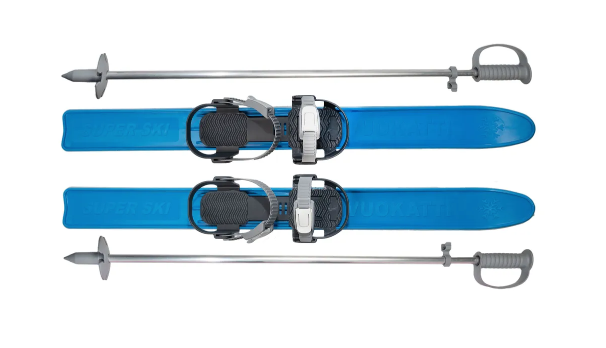 Лыжный комплект детский VUOKATTI с палками 75/75 (Blue)