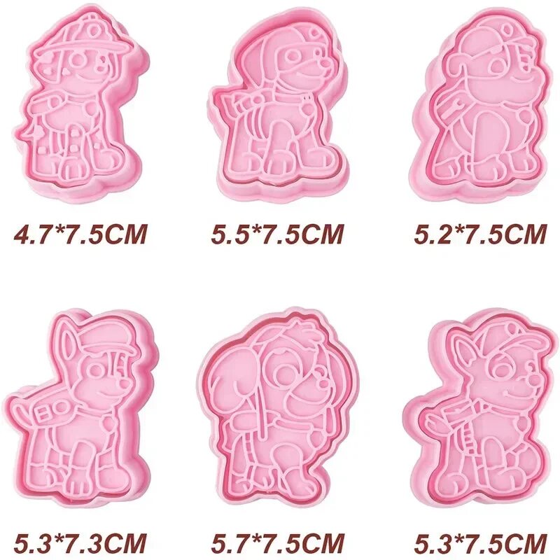 Щенячий патруль, инструменты для торта, аниме-фигурка, Чейз Скай, громкая форма для печенья, крекеры для глазури, пресс-форма, резак, пластиковые инструменты для выпечки «сделай сам»