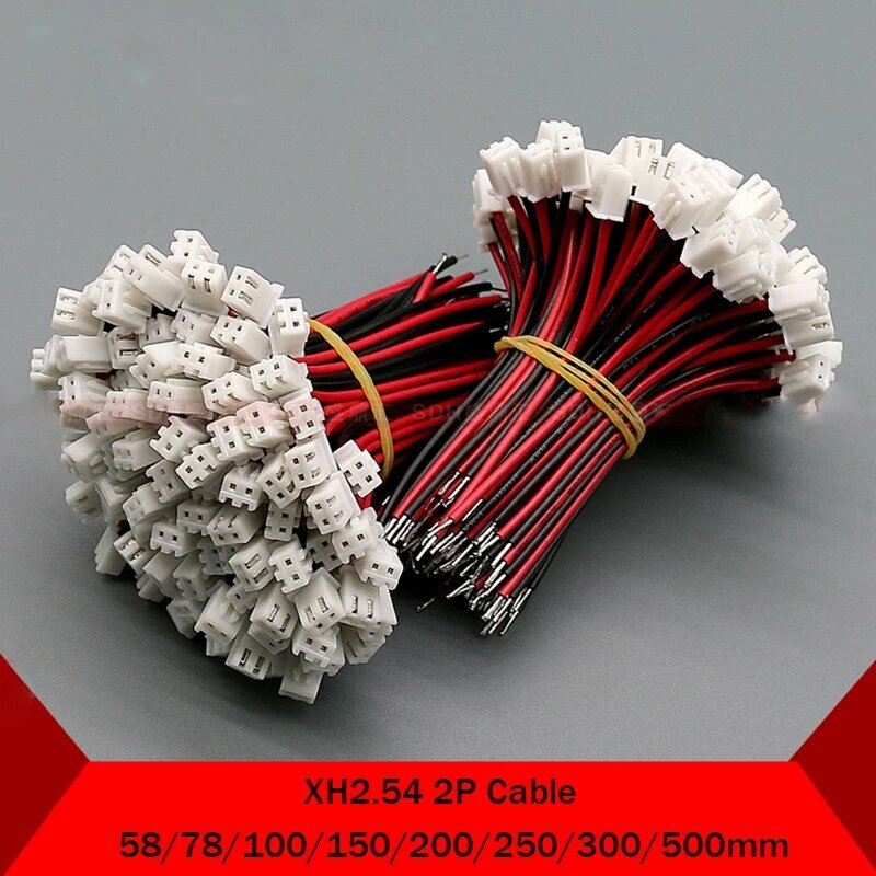 JST XH2.54 2P кабель 20AWG-26AWG 2P 300mm, 20AWG B-R