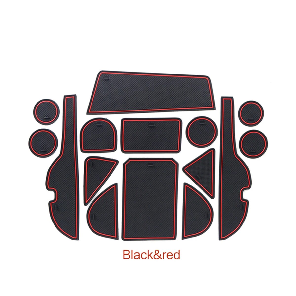 15 шт, Противоскользящие коврики для ворот Toyota RAV4 2013-2018, резиновые подставки, аксессуары для Рав 4 2013, 2014, 2015, 2016, 2017, 2018 Красный