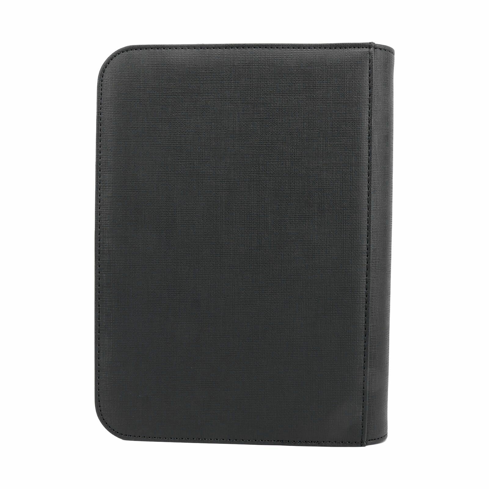 Папка-регистратор для коллекционных карточек с 4 карманами вмещает 160 карточек. Изготовлена из искусственной кожи. Прочный черный органайзер сетчатого типа.