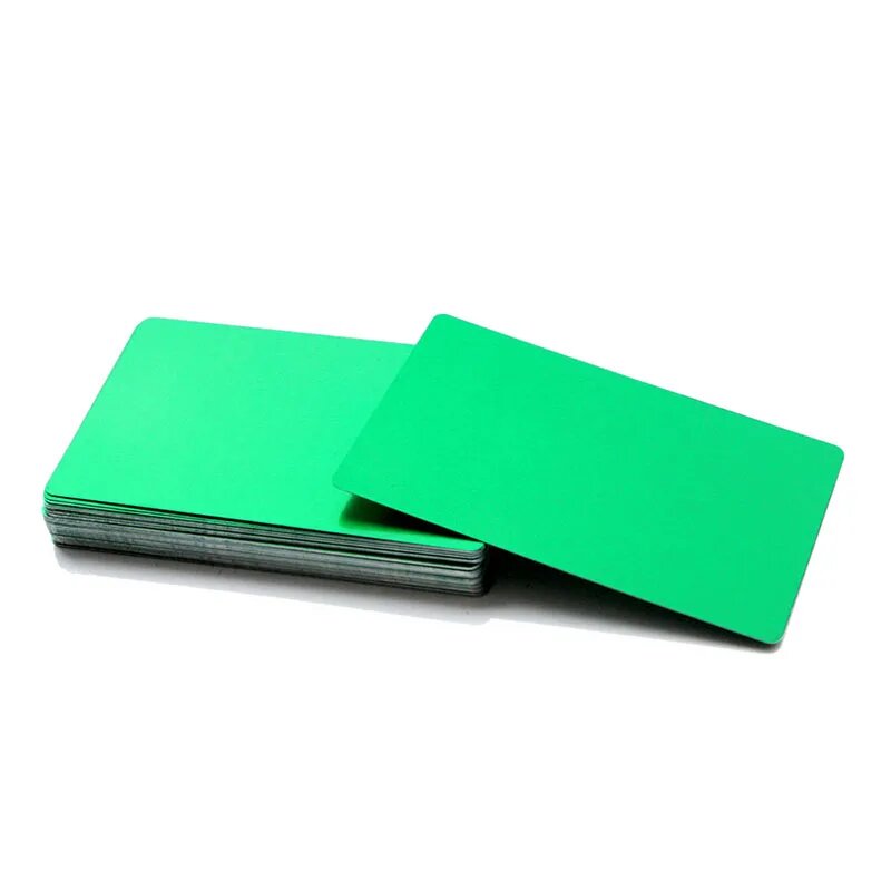 Металлические визитные карточки из алюминия 10 шт. зеленый