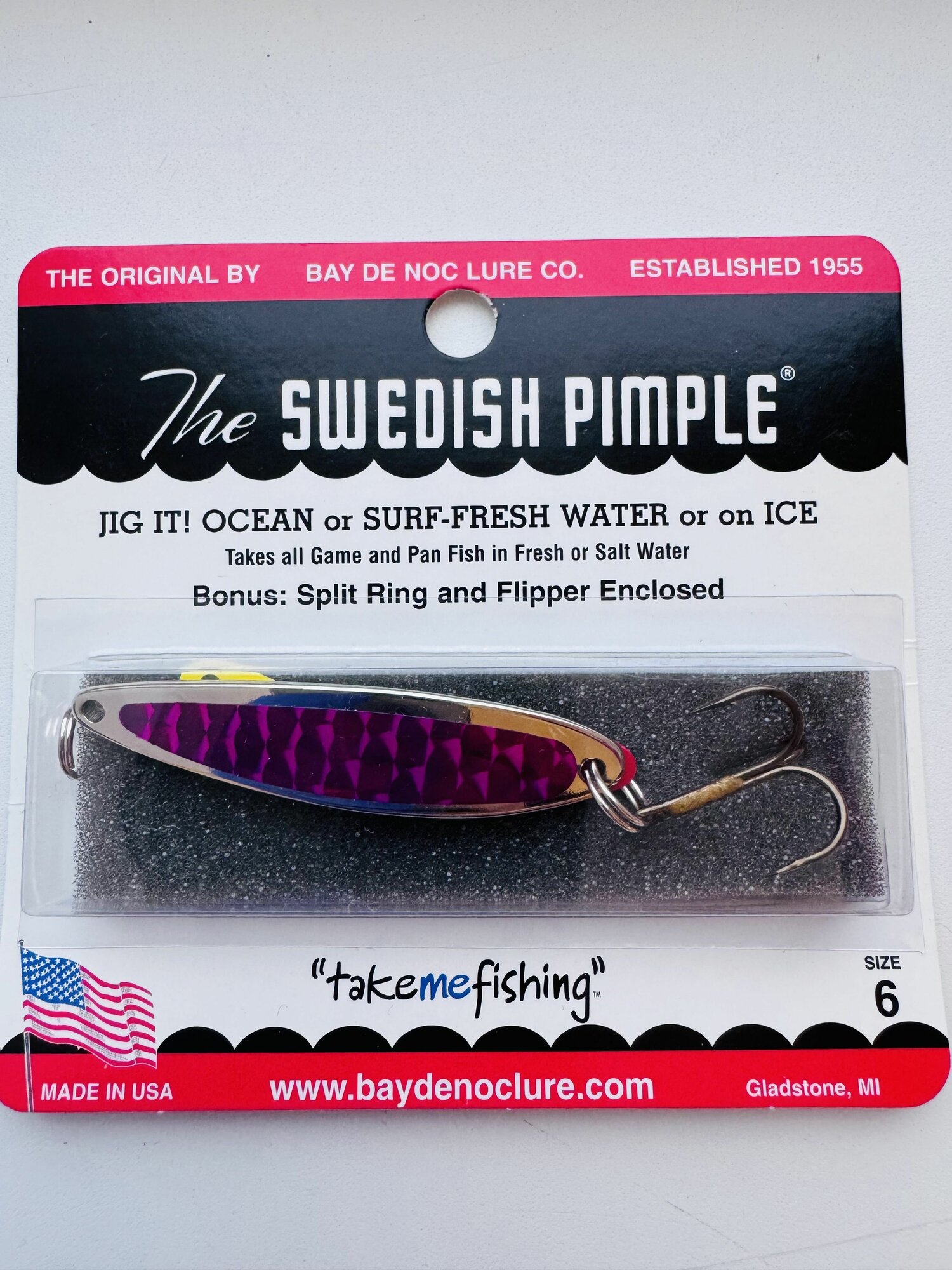 Блесна зимняя The Swedish Pimple 6 ("Шведский Прыщ")