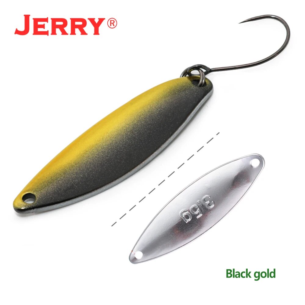 Jerry Лео форель ультралегкие спиннинговые рыболовные приманки Micro Brass Троллинговые одиночные крючки Ложка Смешные приманки Озерная Снасть