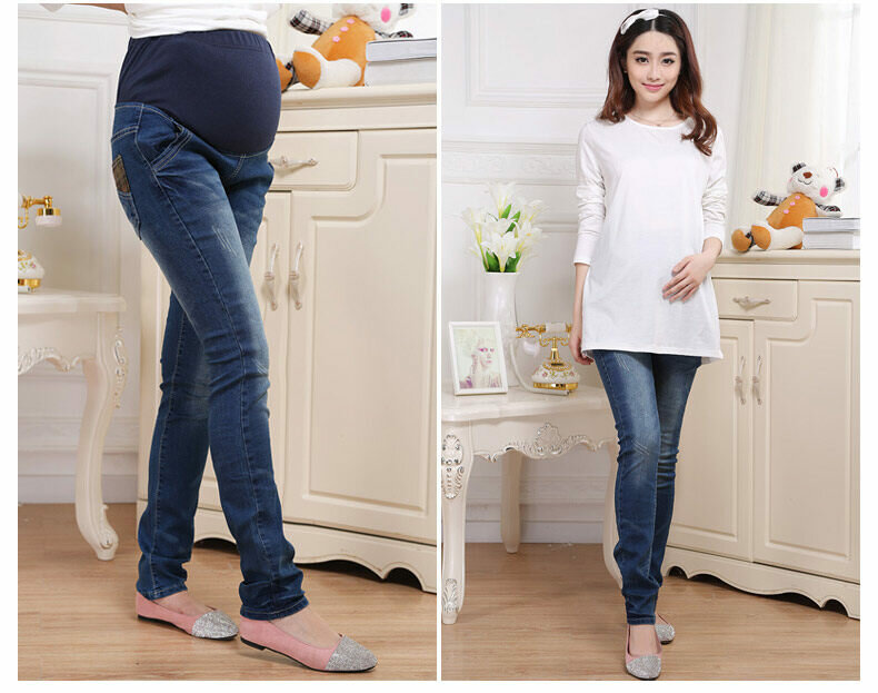 Джинсы 3XL, 4XL больших размеров, брюки для беременных, джинсы для беременных, эластичные брюки для беременных, джинсы для беременных