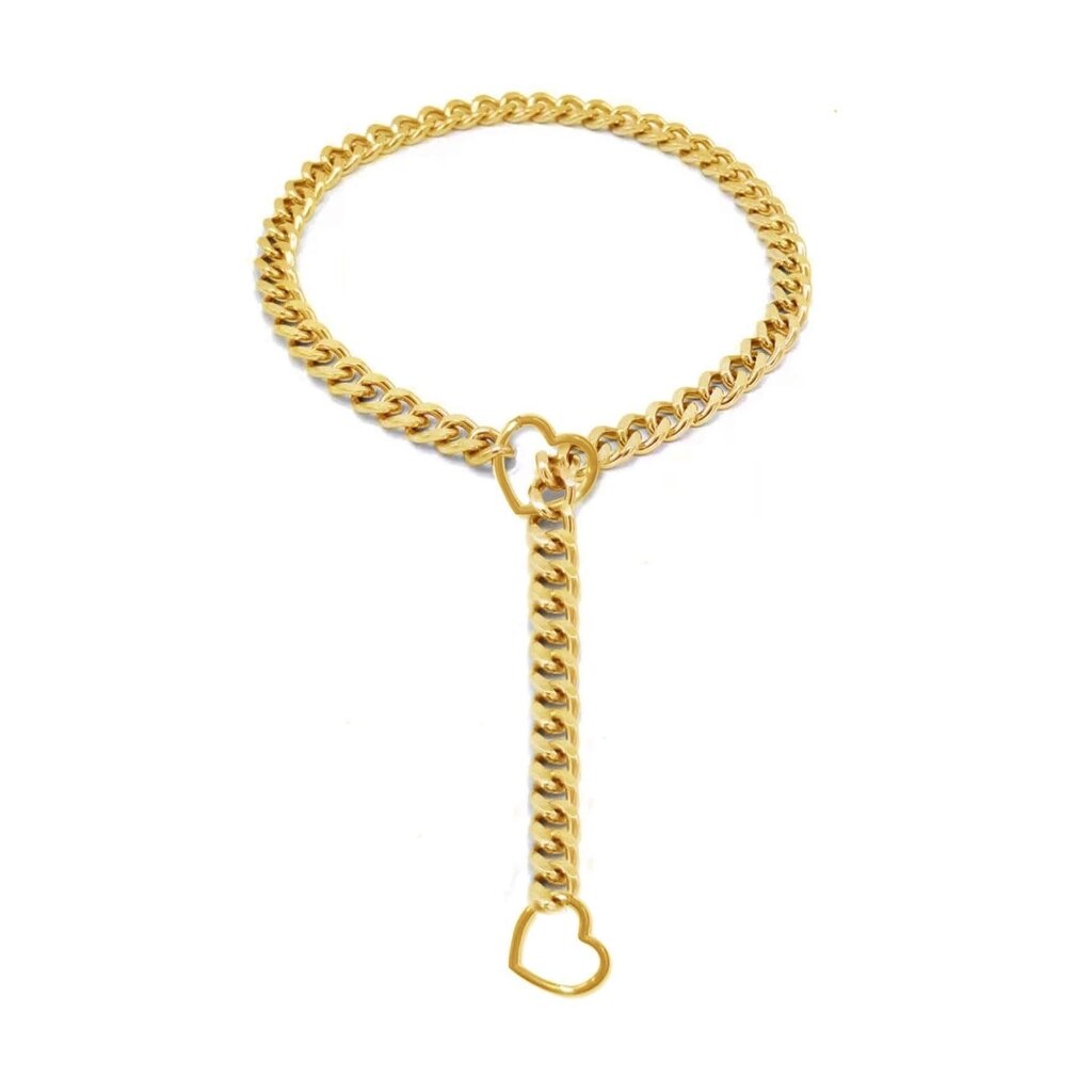 Модное Ожерелье С Шармом В Виде Сердца В Стиле Панк-Рок, Модное Ожерелье В Виде Сердца В Стиле Панк-Рок, Регулируемая Шейная Цепочка Из Нержавеющей Стали