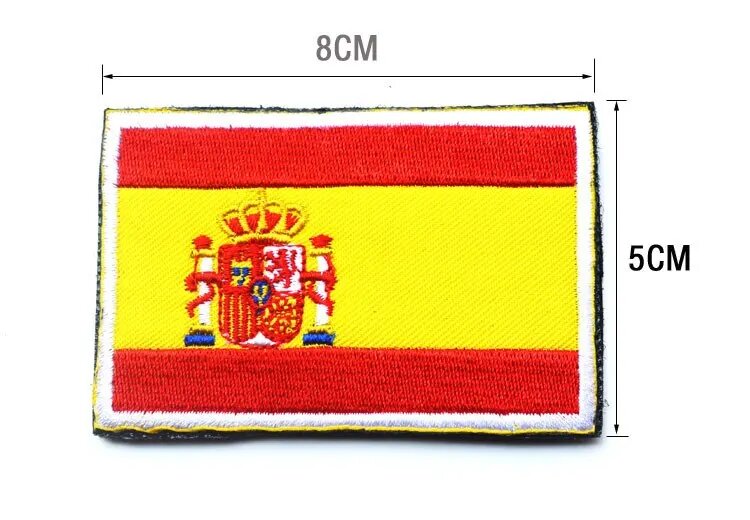 Европейские вышитые нашивки 8x5 см Красный, Spain