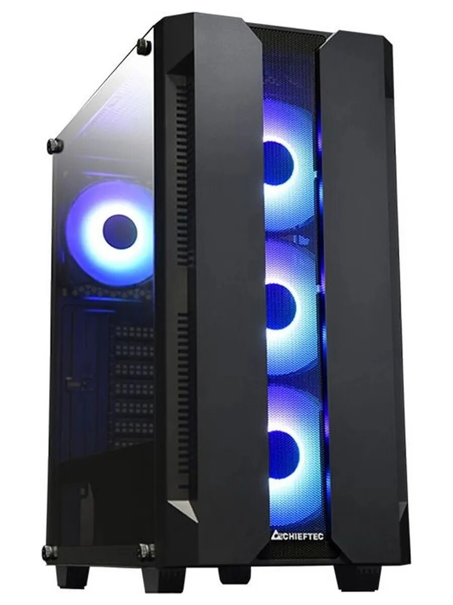 Корпус Chieftec Hunter черный без БП ATX 4x120mm 4x140mm 2xUSB3.1