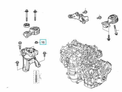 Гайка с фланцем 14мм; Артикул Honda/Acura: 90371SJD003 (Оригинал)