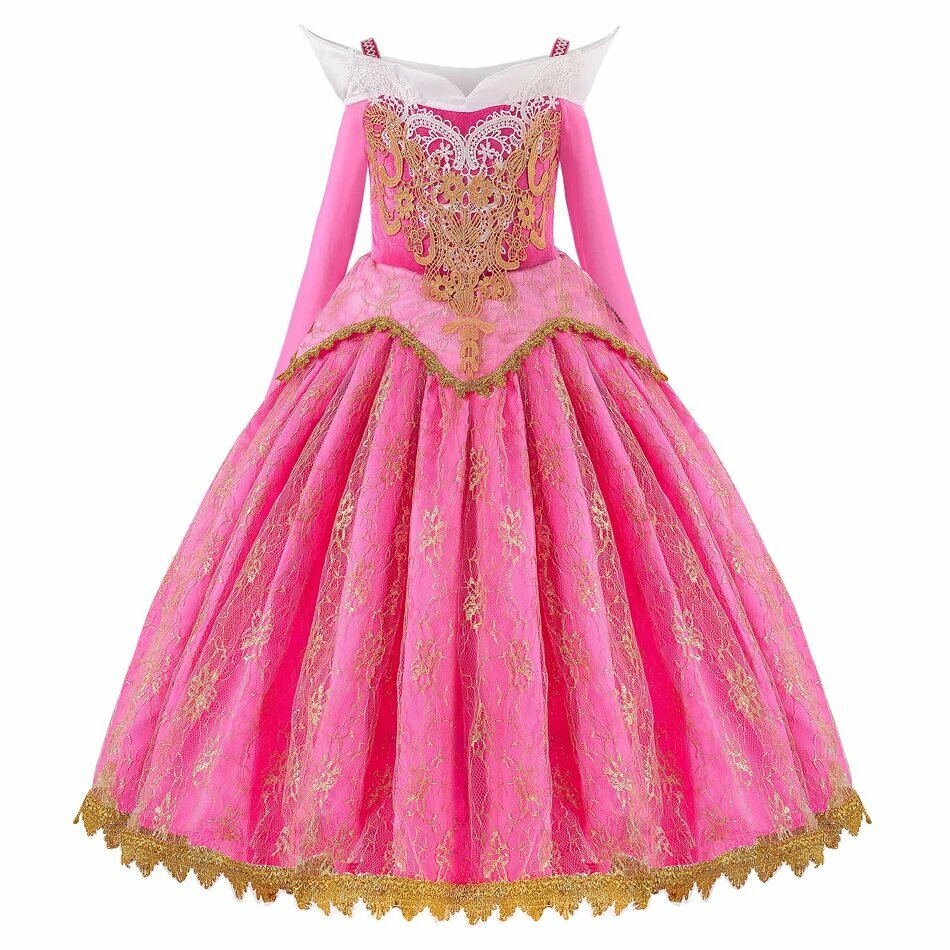 Платье принцессы Авроры PAMABIBI 7-8T, Розовый, Aurora Dress A